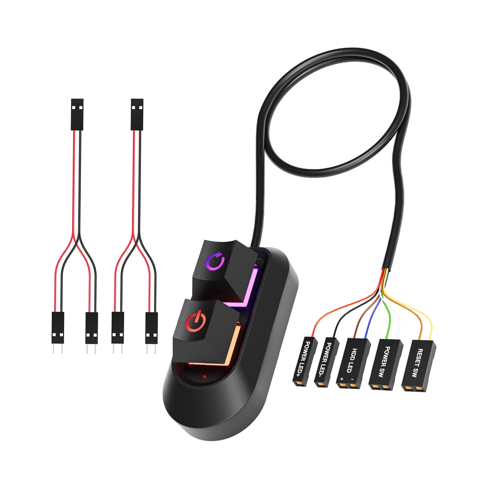 Computer Case Power Button Extension Cable Featuring Splitter Cable And ...