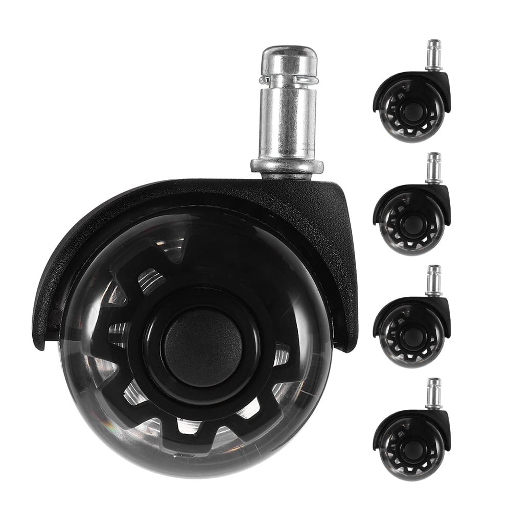 Hemoton Plastic and PU Chair Caster Wheels for Fish Tank Black Color ...