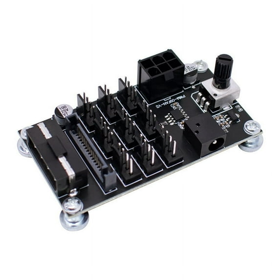 Computer Chassis PWM Violent Fan Speed Controller 9-Way 12V PWM 4Pin ...