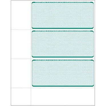 Computer Check Paper - Blank Personal Wallet Checks 3 on a Page ...