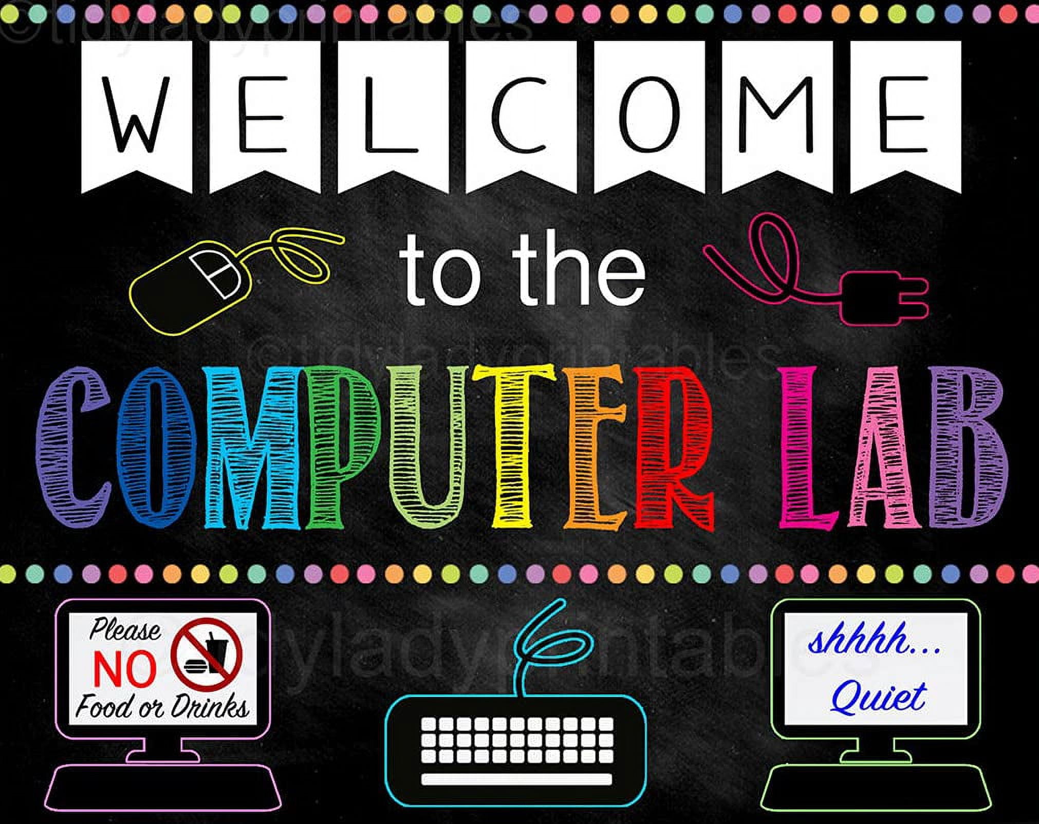 Computer Classroom Metal Tin Signs Welcome To The Computer Lab Posters ...