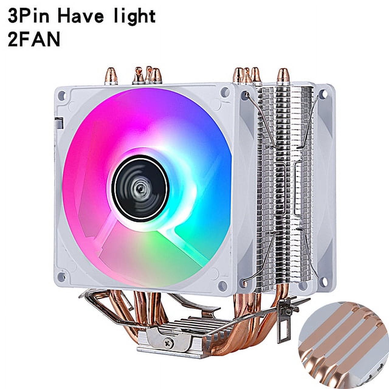 Computer Cooler Processor 2/4/6 Heat Pipe Air-cooled CPU Cooling Fan ...