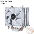 Computer Cooler Processor 2/4/6 Heat Pipe Air-cooled CPU Cooling Fan ...