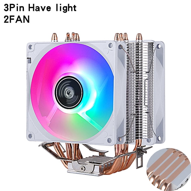 Computer Cooler Processor 2/4/6 Heat Pipe Air-cooled CPU Cooling Fan ...