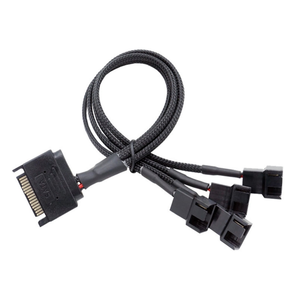 Computer Cooling Fan Splitter Cable 3/4 Way SATAs Powereds Connectors ...