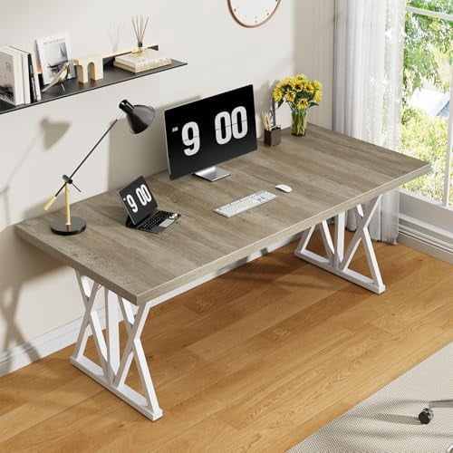 Computer Desk for 1-2 Person, 71 Inch Large Office Executive Desk with ...