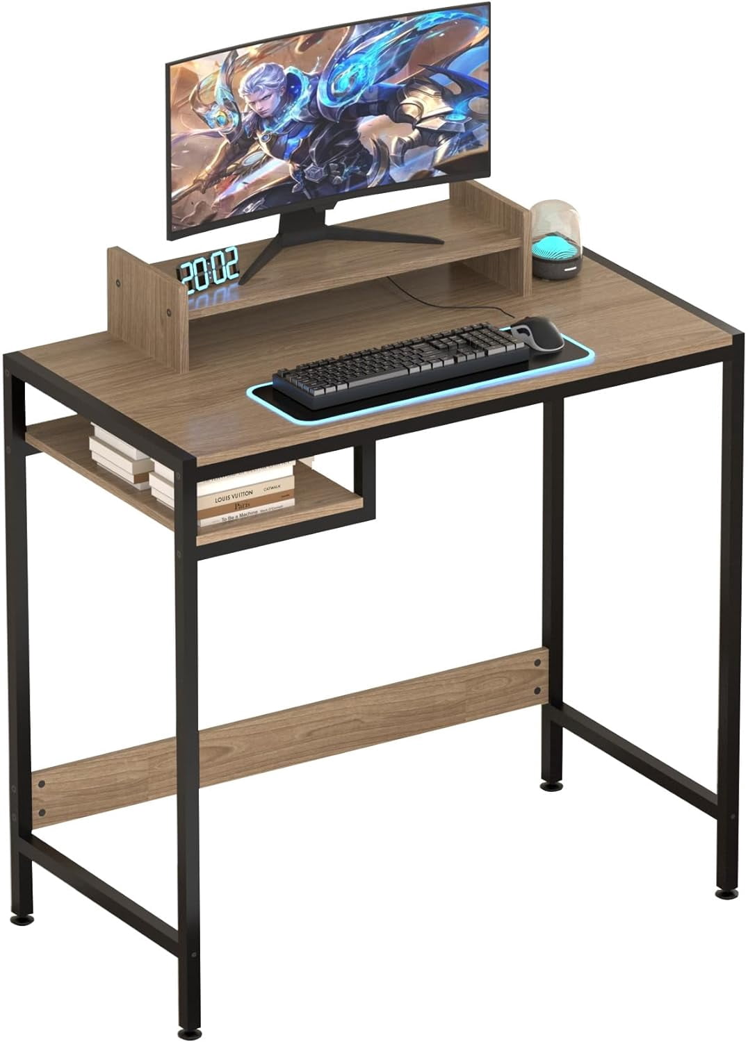 Computer Desk - 32 Inch Home Office Desk with Storage, Gaming Desk with ...
