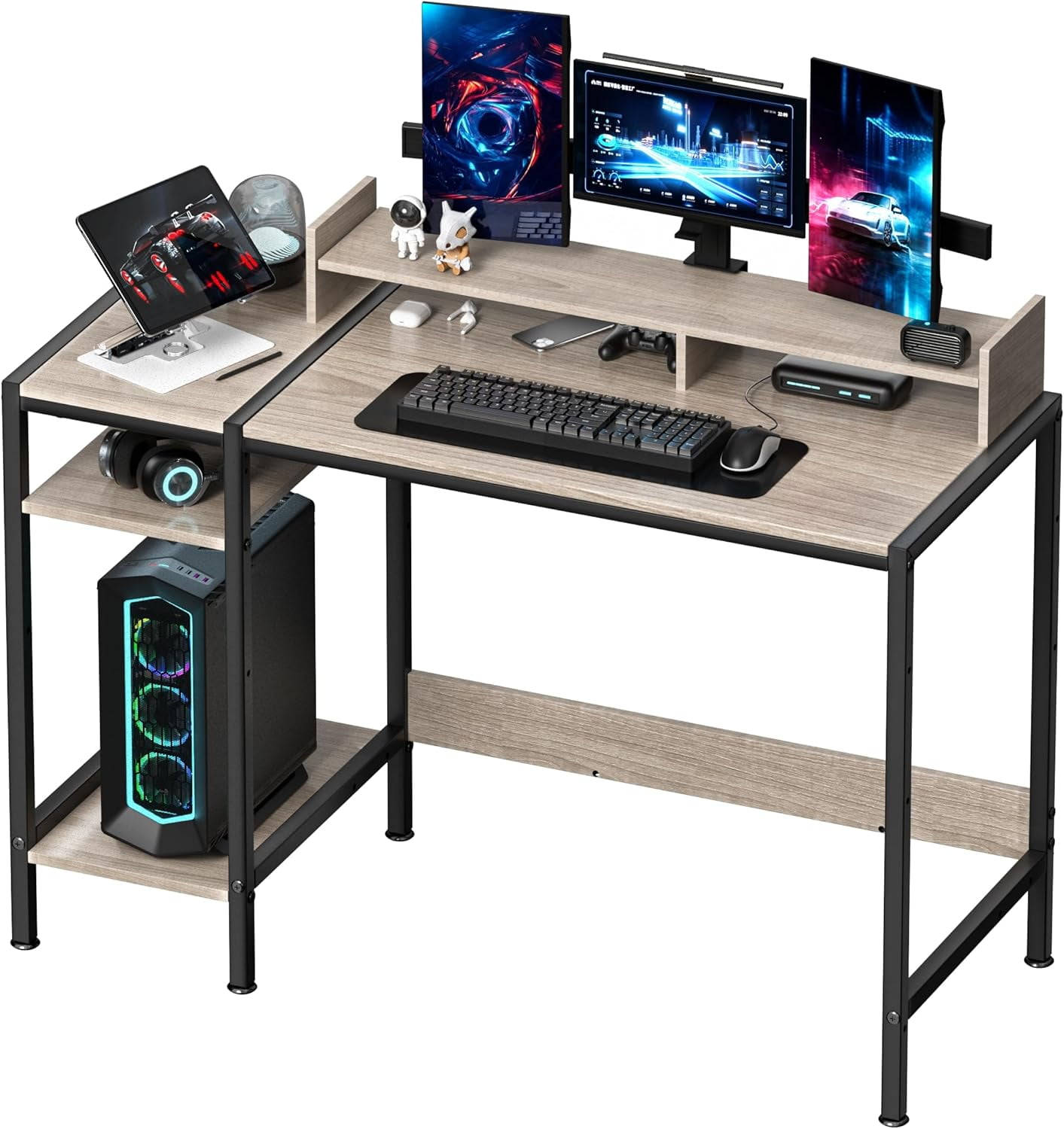 Computer Desk - 39 Inch Home Office Desk with Storage, Gaming Desk with ...