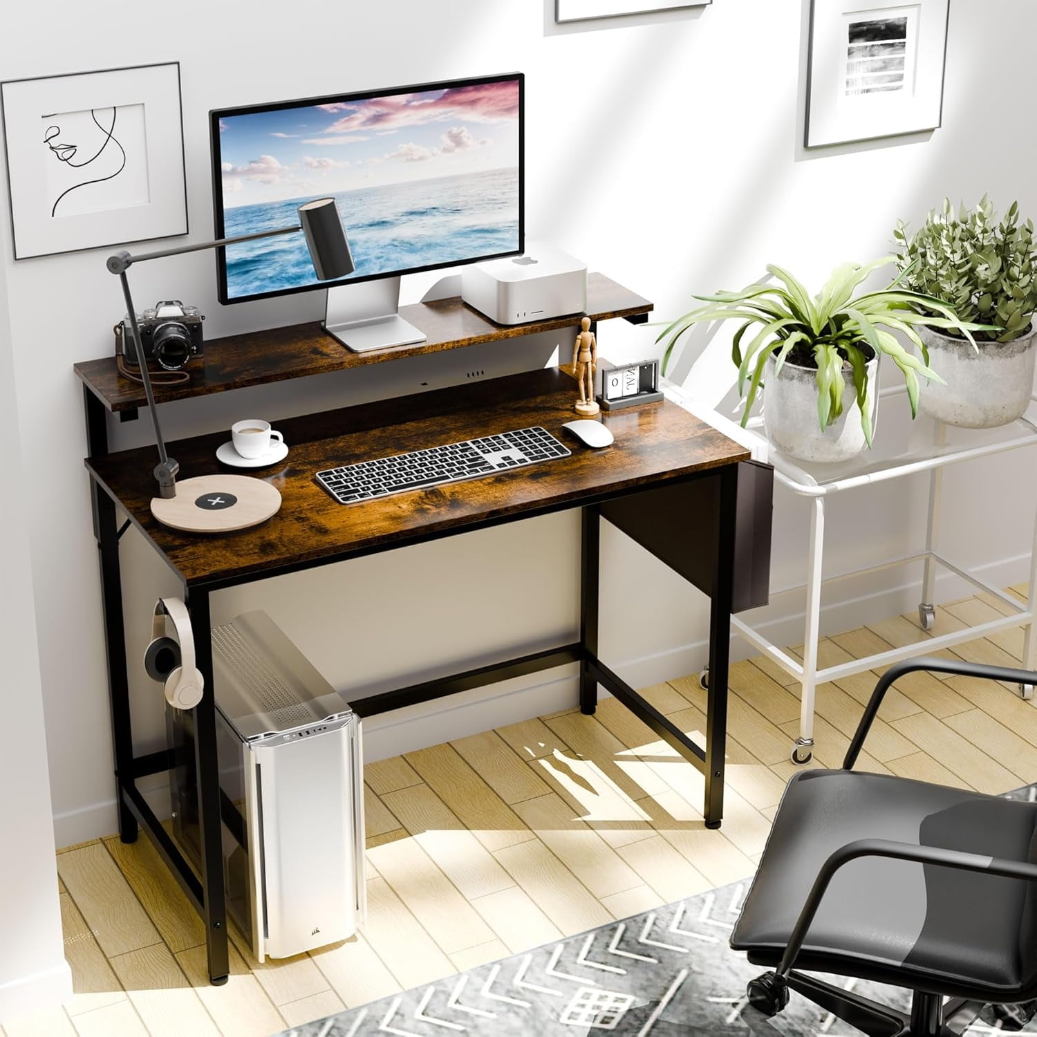 Computer Desk 39 inch Writing Gaming Desk with Bag Large Work Student ...