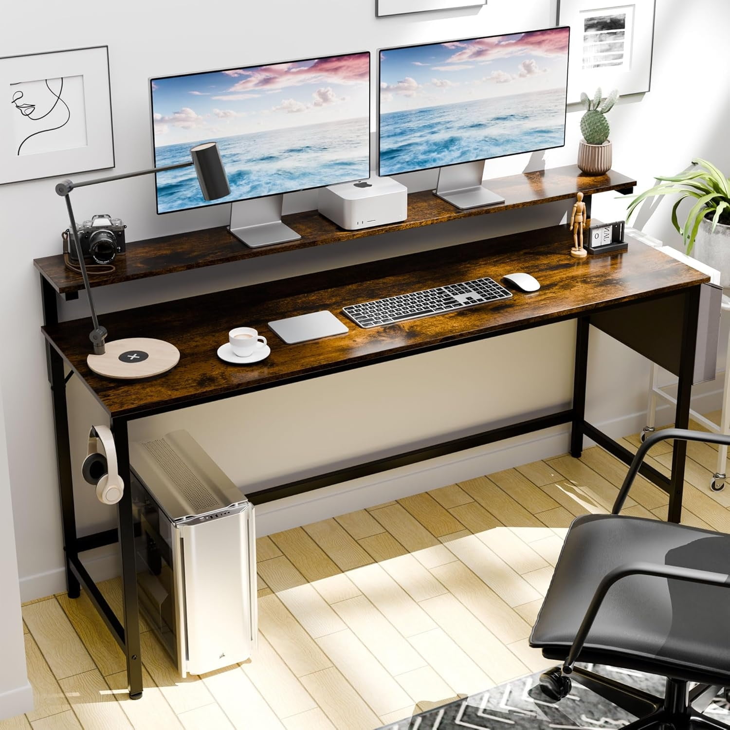 Computer Desk 39 inch Writing Gaming Desk with Bag Large Work Student ...