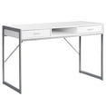 Computer Desk - 48"L / White / Silver Metal - Walmart.com