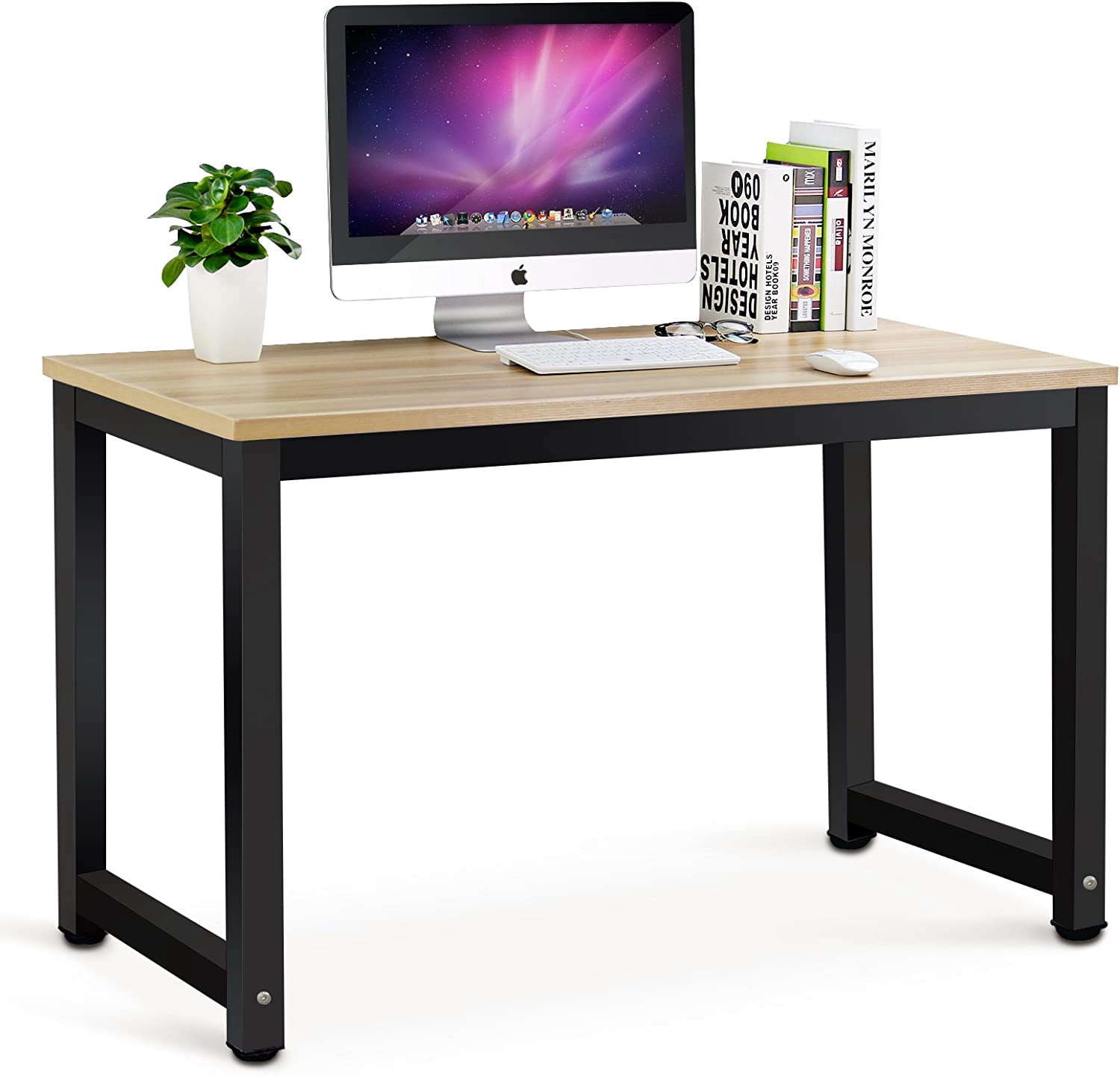 Computer Desk 55 inch Large Office Desk Computer Table Study Writing ...