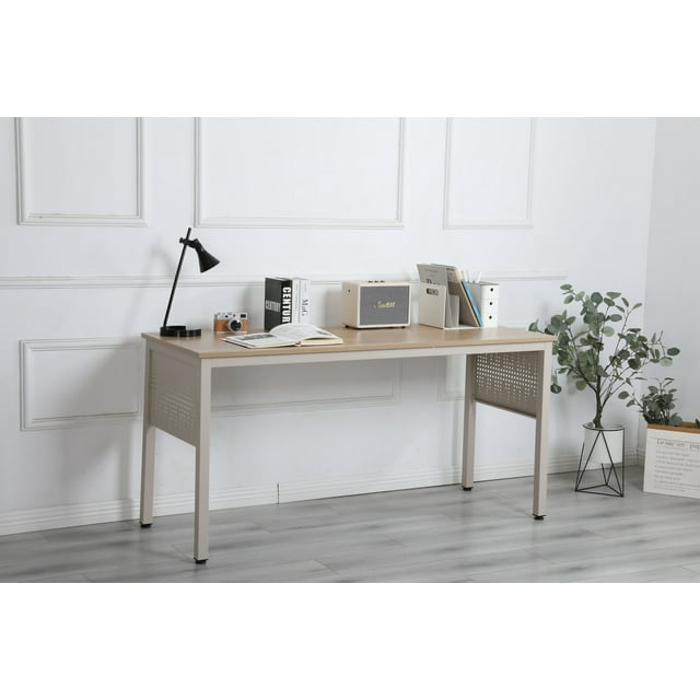 Computer Desk, 55 inch Large Office Desk Study Writing Desk with ...