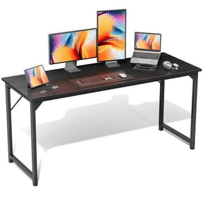 edx Small Desk with Fabric Drawers and Storage Shelves, 48 Inch White ...