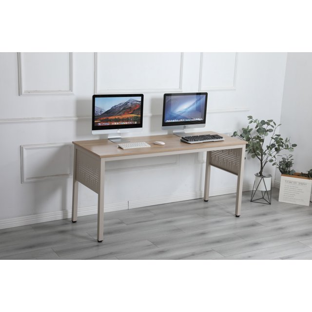 Computer Desk, 63 inch Large Office Desk Study Writing Desk with ...