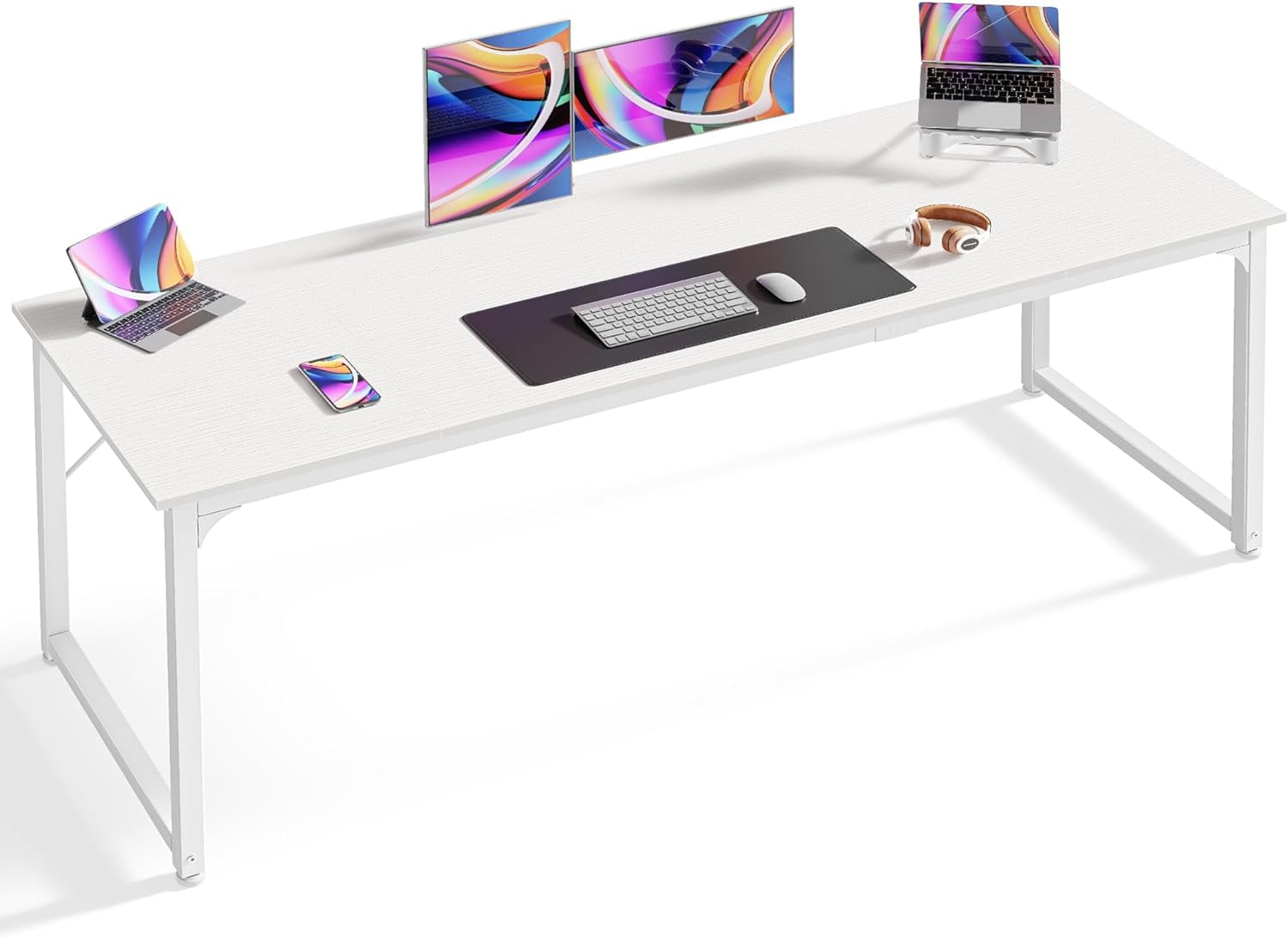 Computer Desk, 70 Inch Office Desk, Gaming Desk with Storage, Writing ...