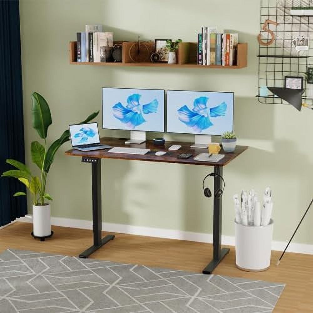 Computer Desk Adjustable Height Computer Workstation Electric Lifting ...
