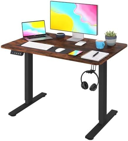 Computer Desk Adjustable Height Computer Workstation Electric Lifting ...