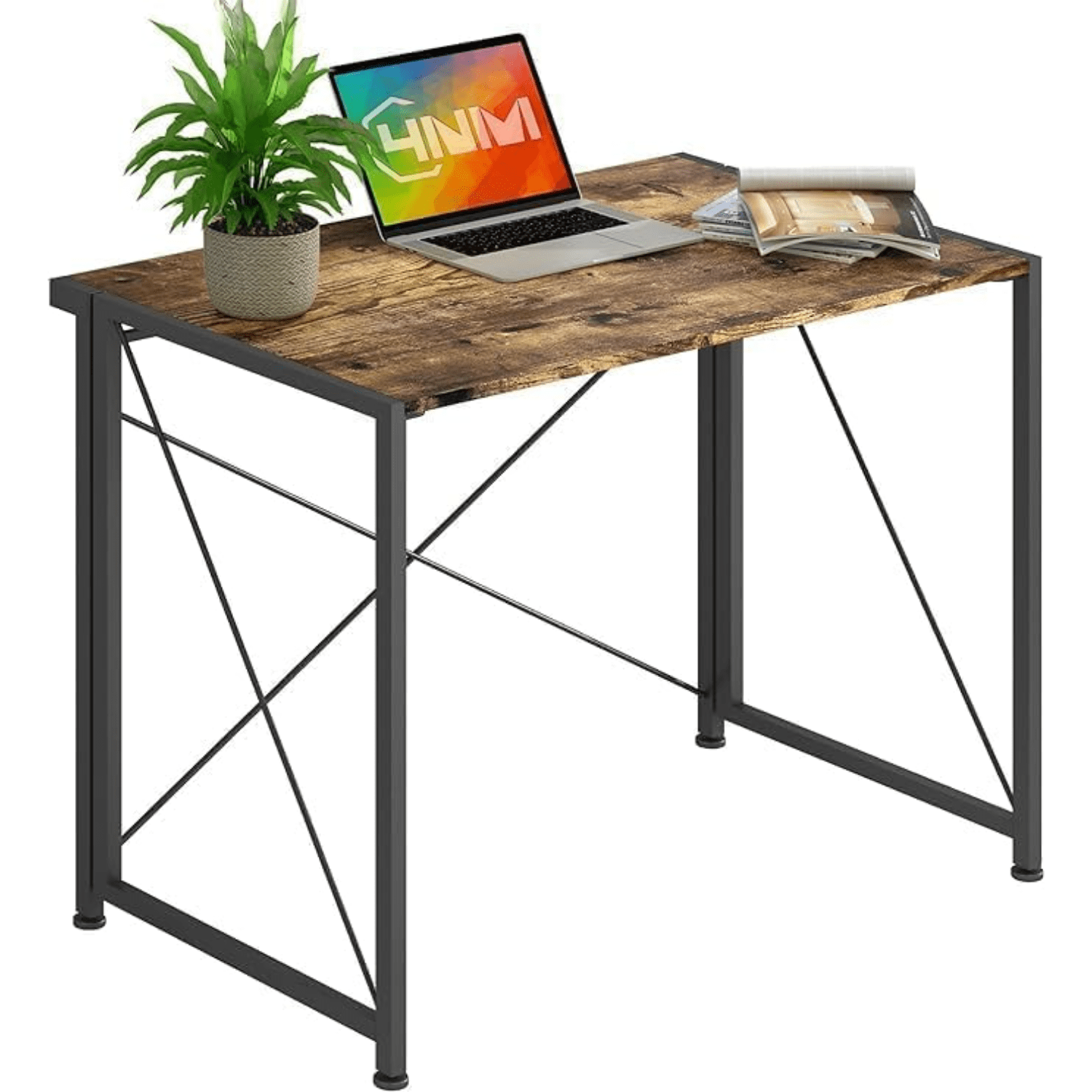Computer Desk Folding Desk Small Foldable Desk 35.4" for Small Spaces ...