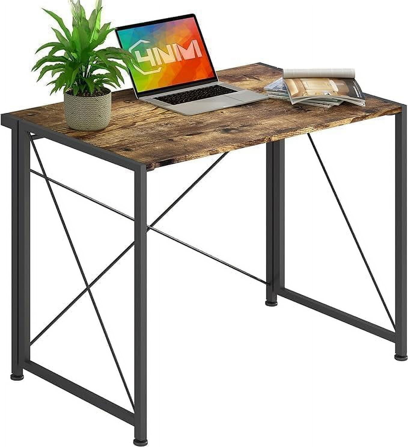 Computer Desk Folding Desk Small Foldable Desk 35.4" for Small Spaces ...