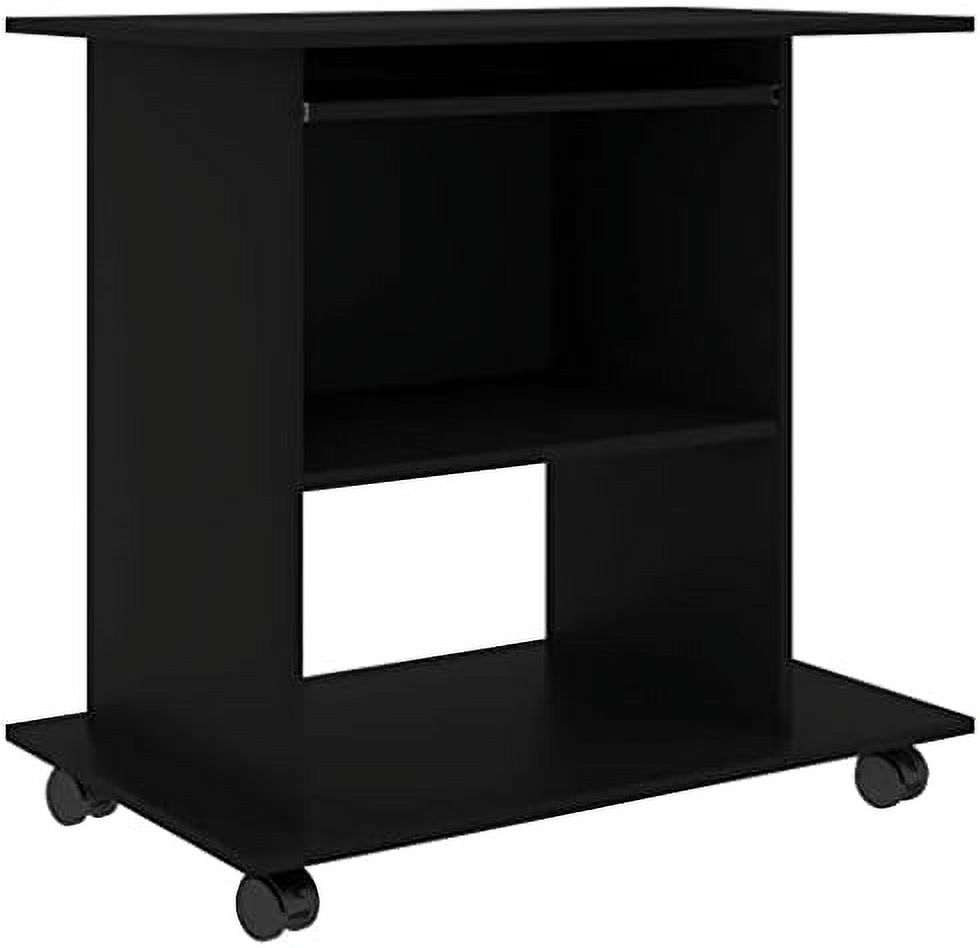 Computer Desk Gaming Desk with Pull-Out Keyboard Tray Home Office Table ...