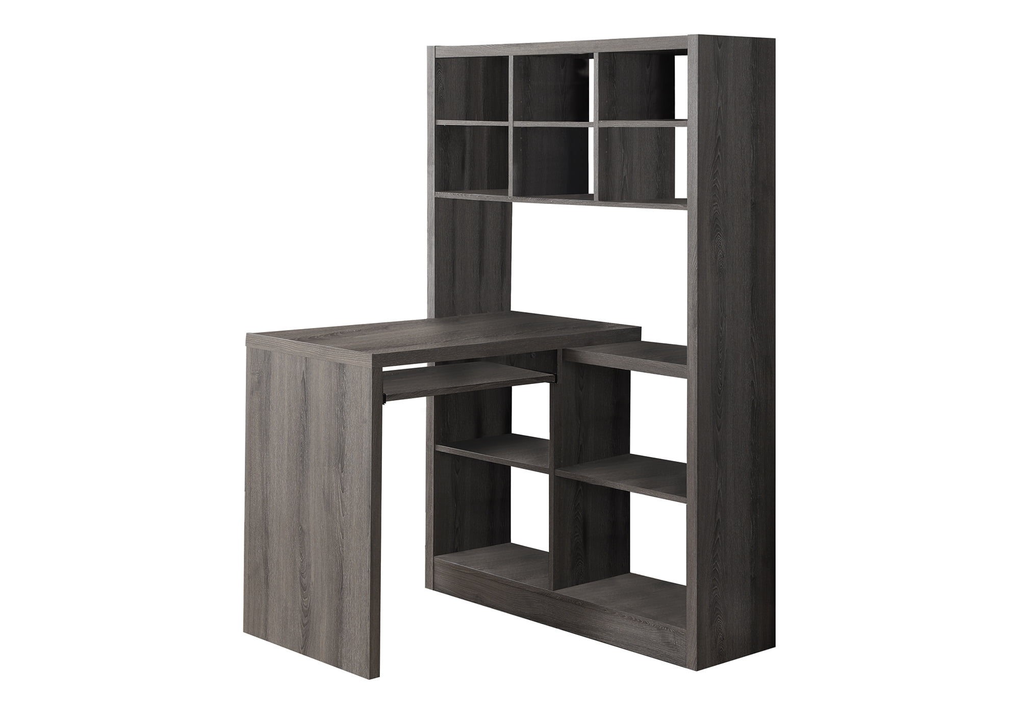 Computer Desk, Home Office, Bookcase, Corner, Storage Shelves, Left ...