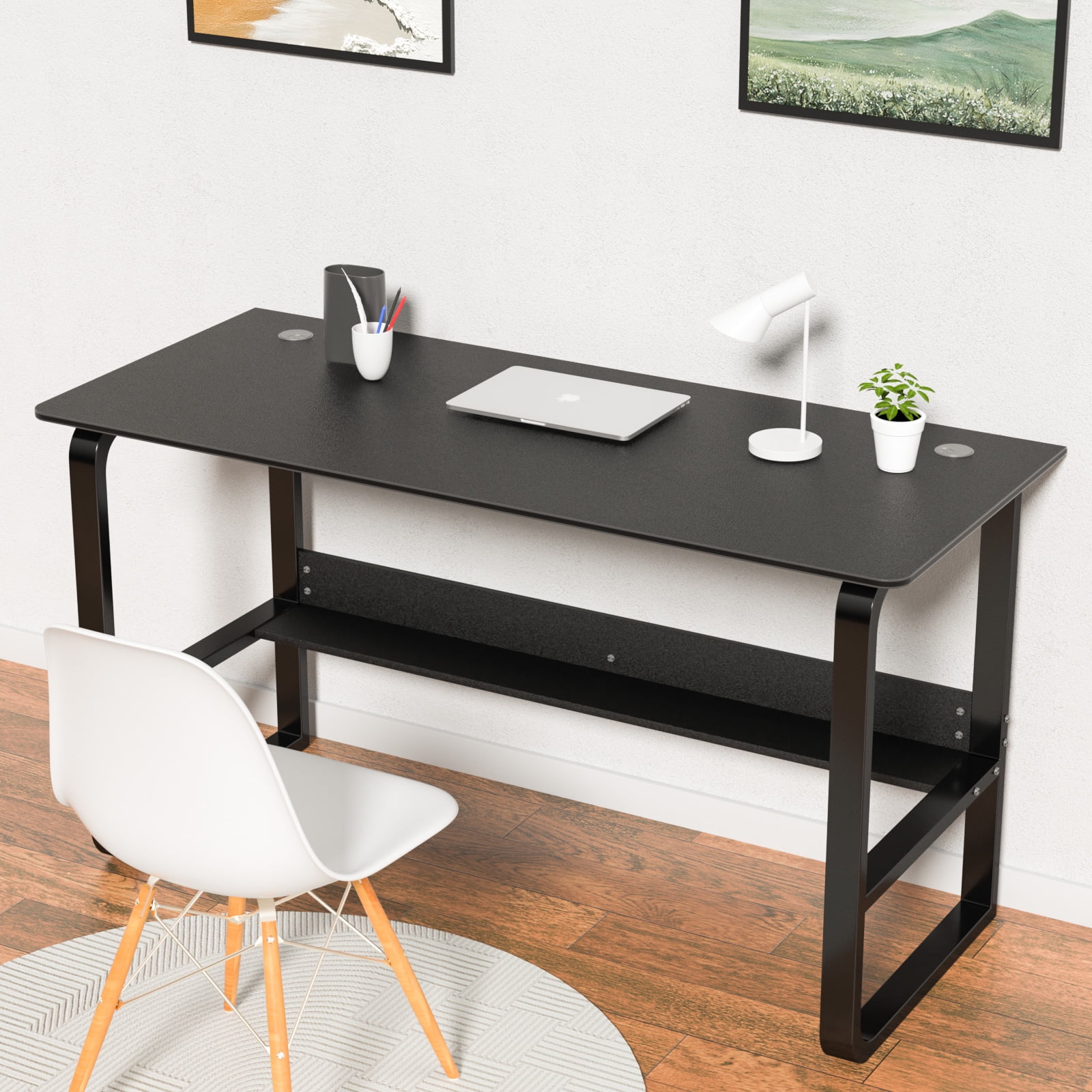 Computer Desk Home Office Desk Personal Work Station Desktop Cable ...