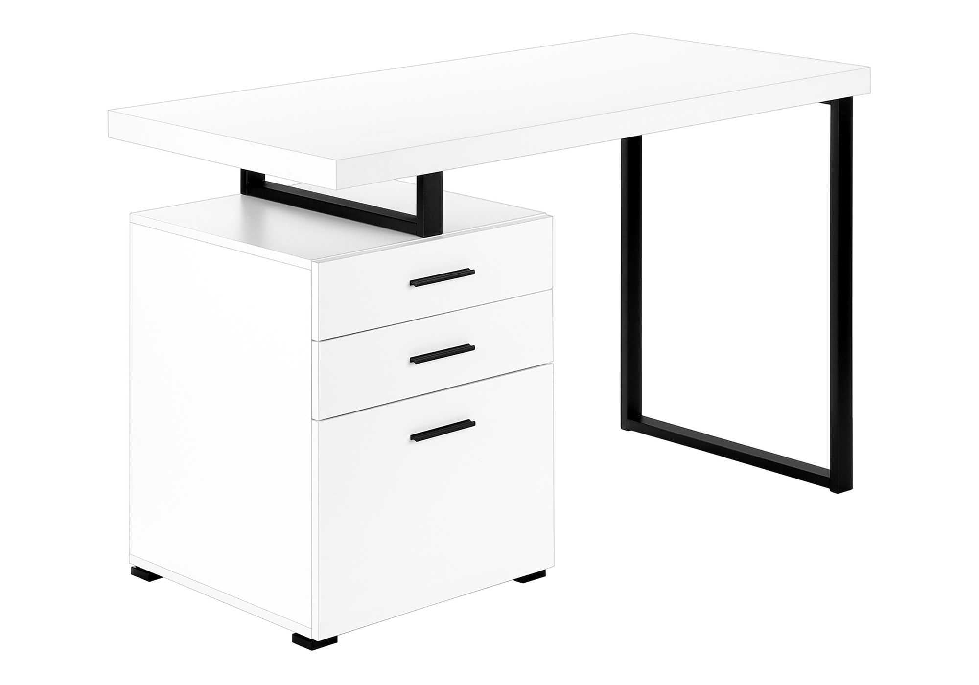 Computer Desk, Home Office, Laptop, Left, Right Set-up, Storage Drawers ...
