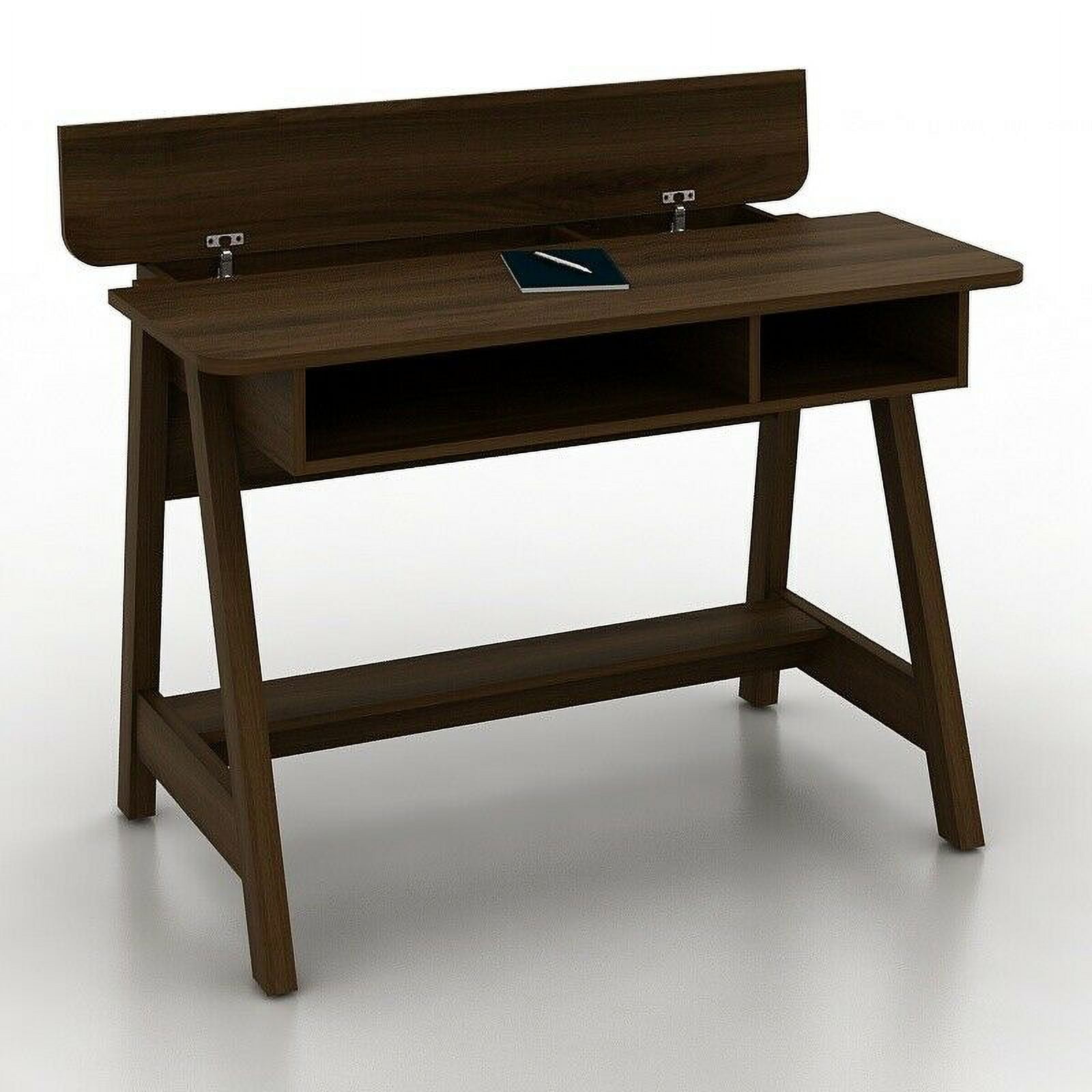 Computer Desk Home Office Writing Workstation w/ Flip Top Compartment ...