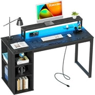 Bestier 42 inch LED Gaming Desk with Full Setup, Monitor Stand, PC ...