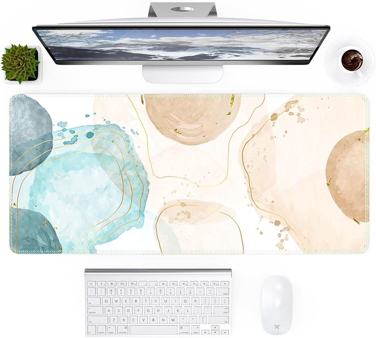 Computer Desk Mat for Keyboard and Mouse, Desk Pad Mat, Extra Large ...