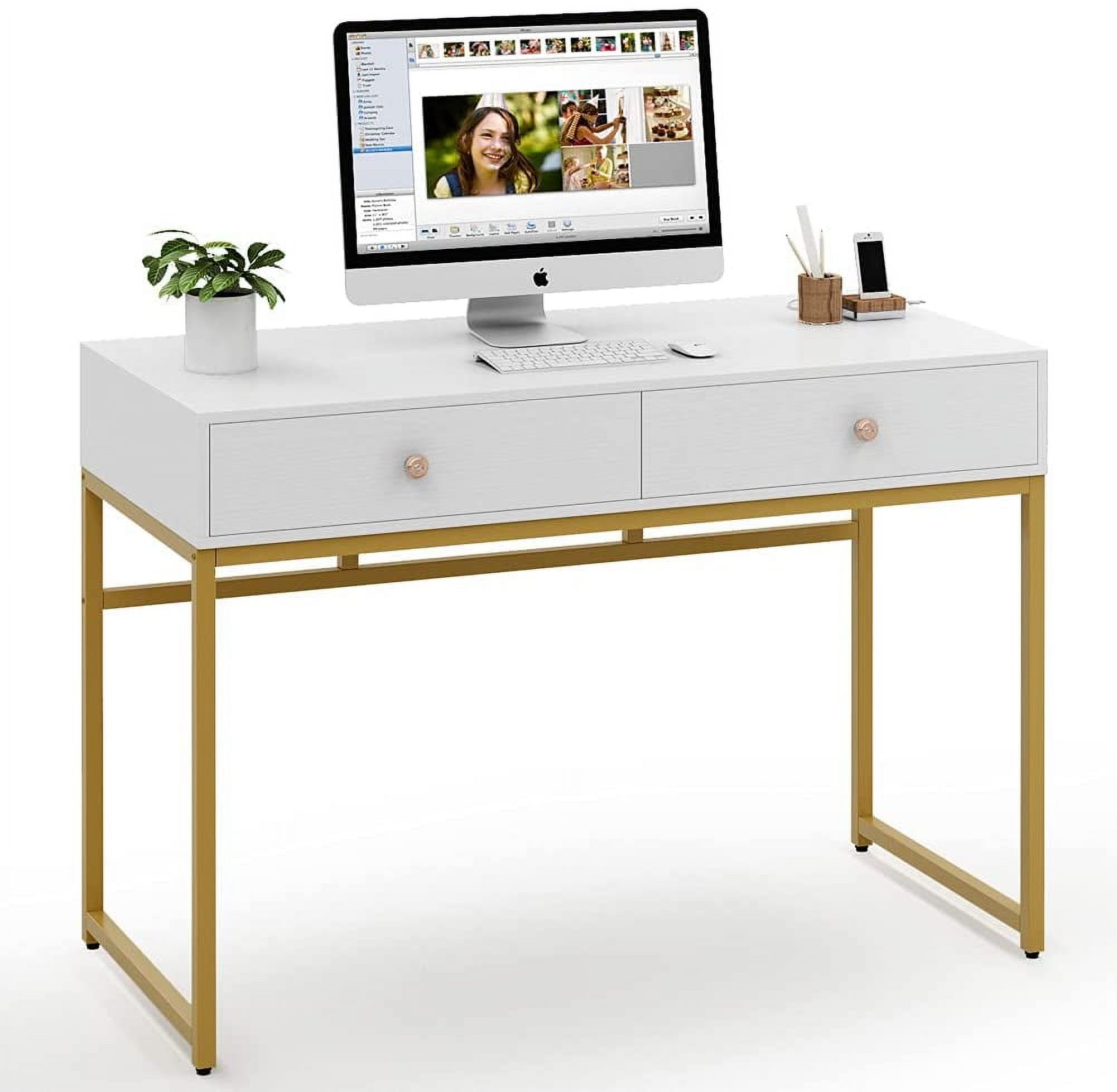 Computer Desk, Modern Simple 47 inch Home Office Desk Study Table ...