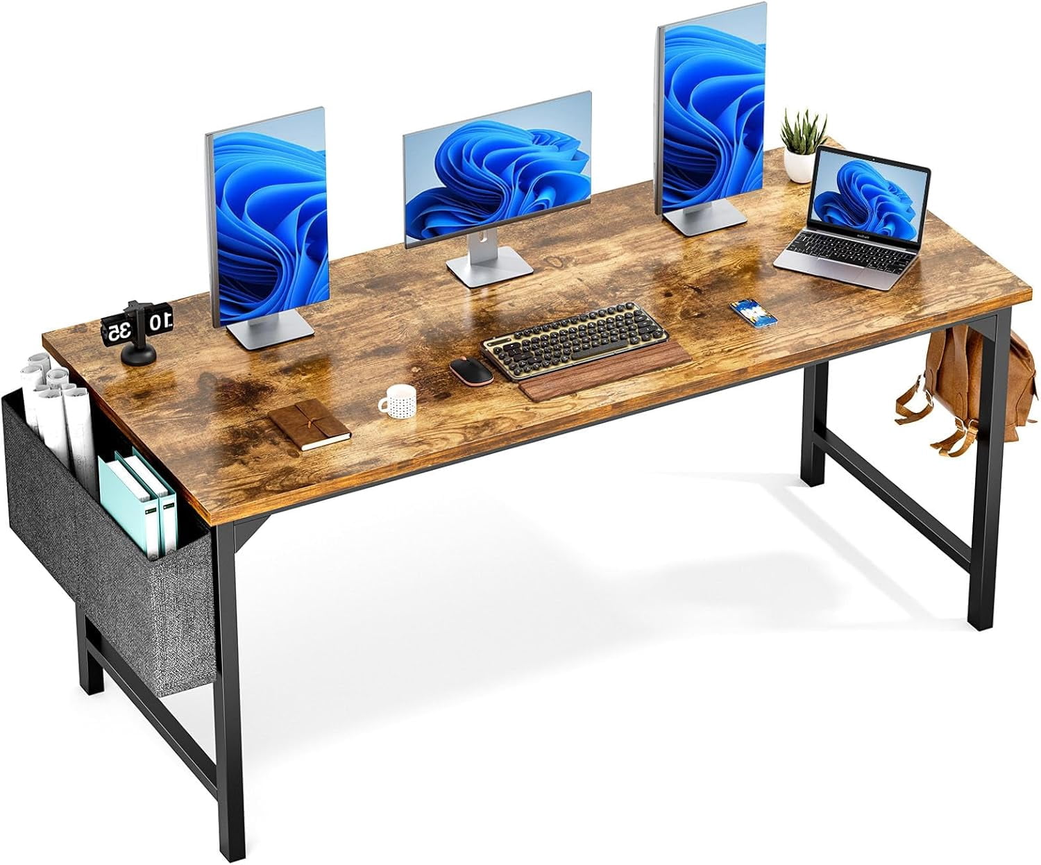 Computer Desk Office 63 Inch Writing Work Kids Study Simple Wooden PC ...