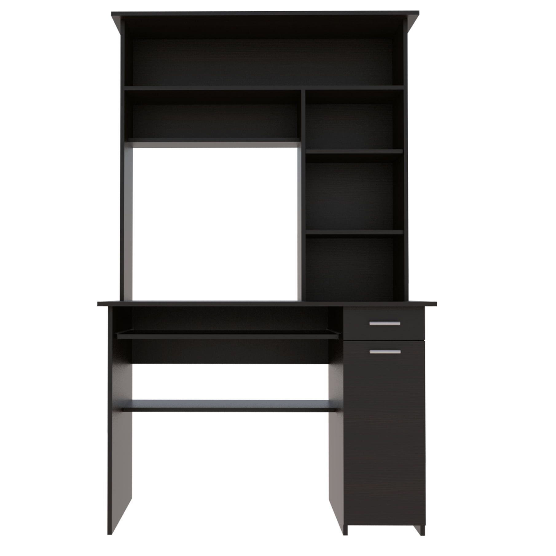 Computer Desk For Office, Black Look. 22.9"d X 43.3"w Surface, 25.5"h ...