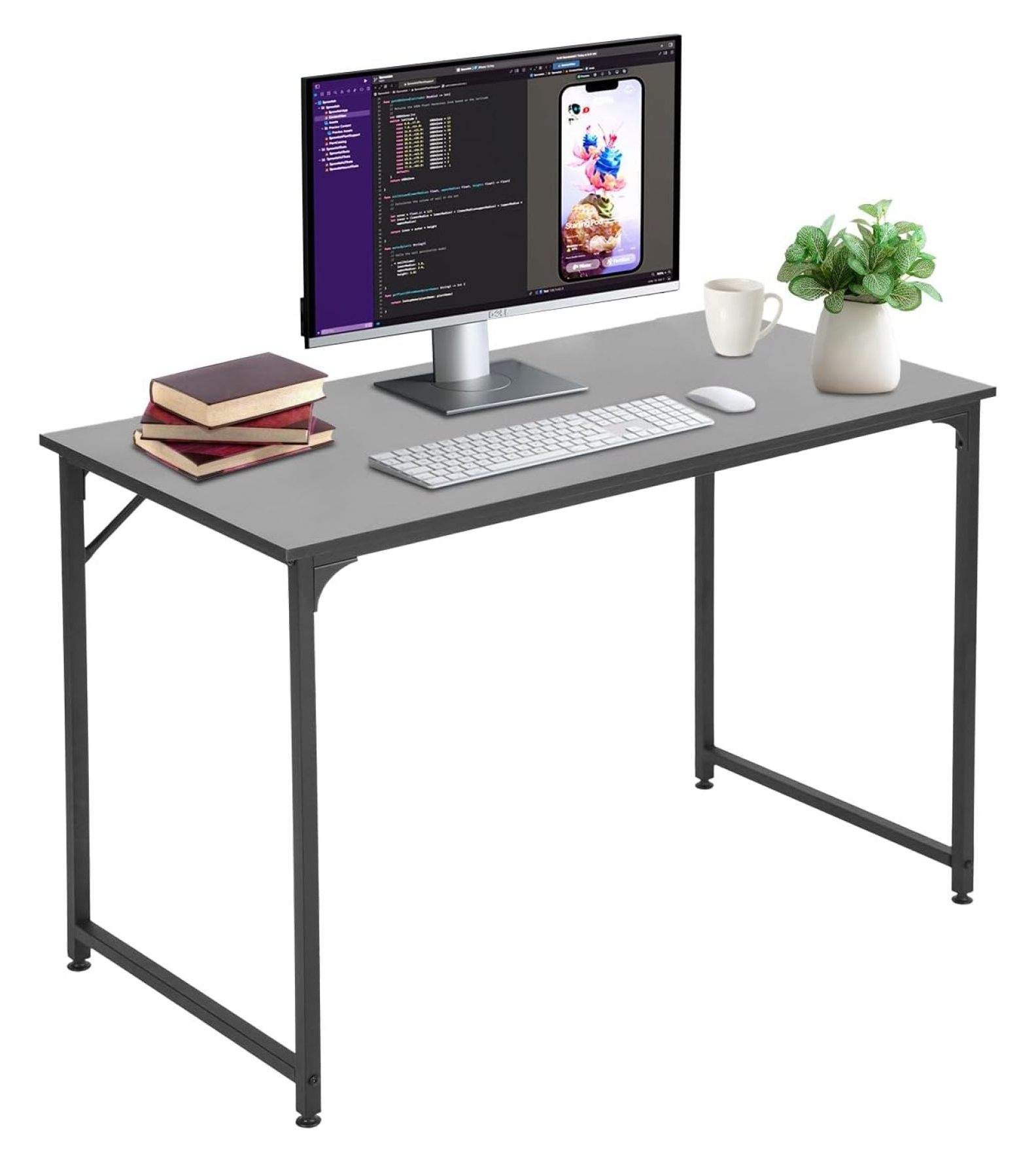 Computer Desk Office Desk Gaming Desk with Adjustable Leg Pads,Modern ...