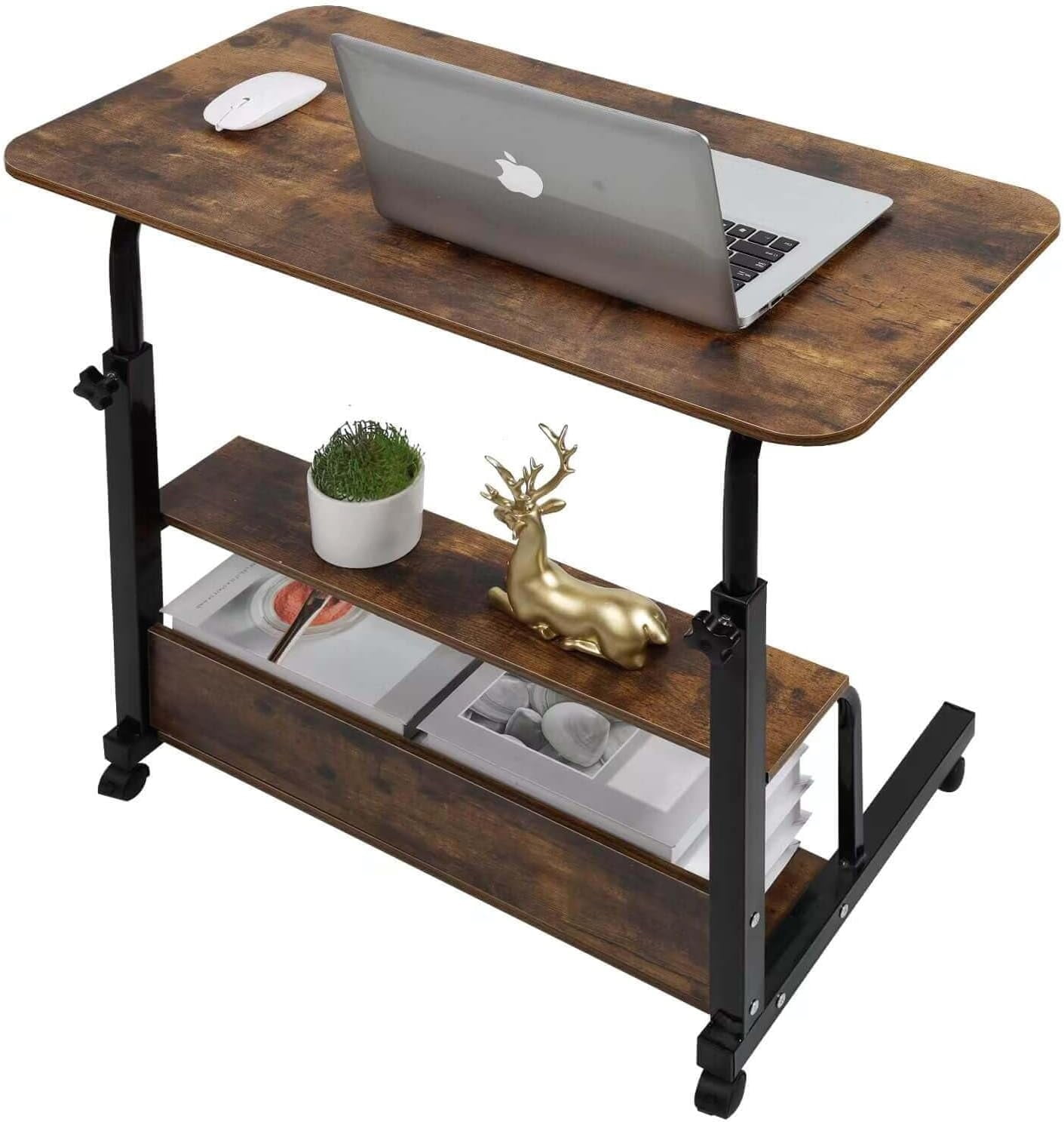 Computer Desk Office Table with Storage Gaming Table Adjustable Height ...