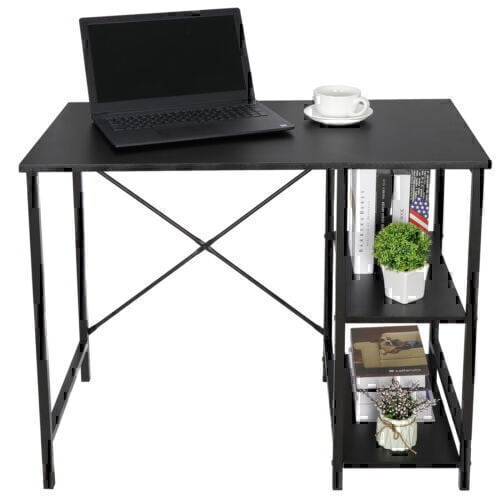 Computer Desk PC Laptop Table Workstation Study Home Office With 2 Tier ...