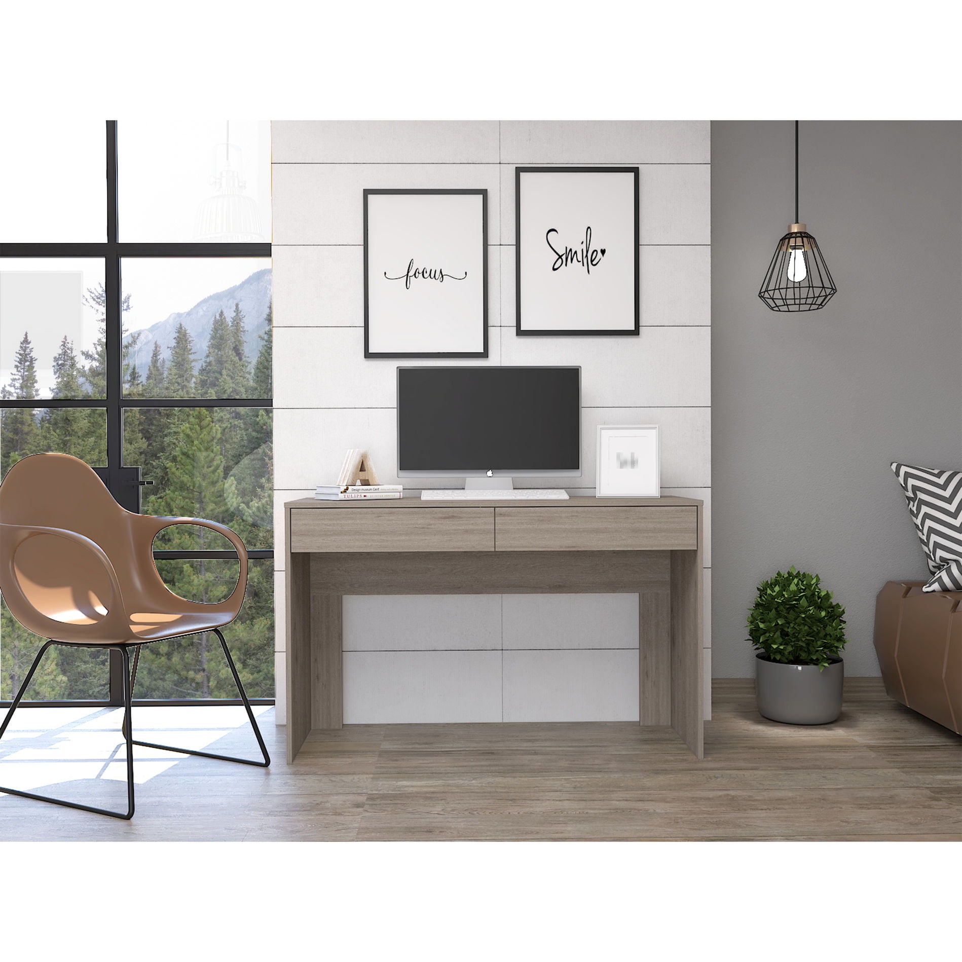 Computer Desk | Spacious Surface for Laptop and Books, Ideal for Office Use | Engineered Wood ...