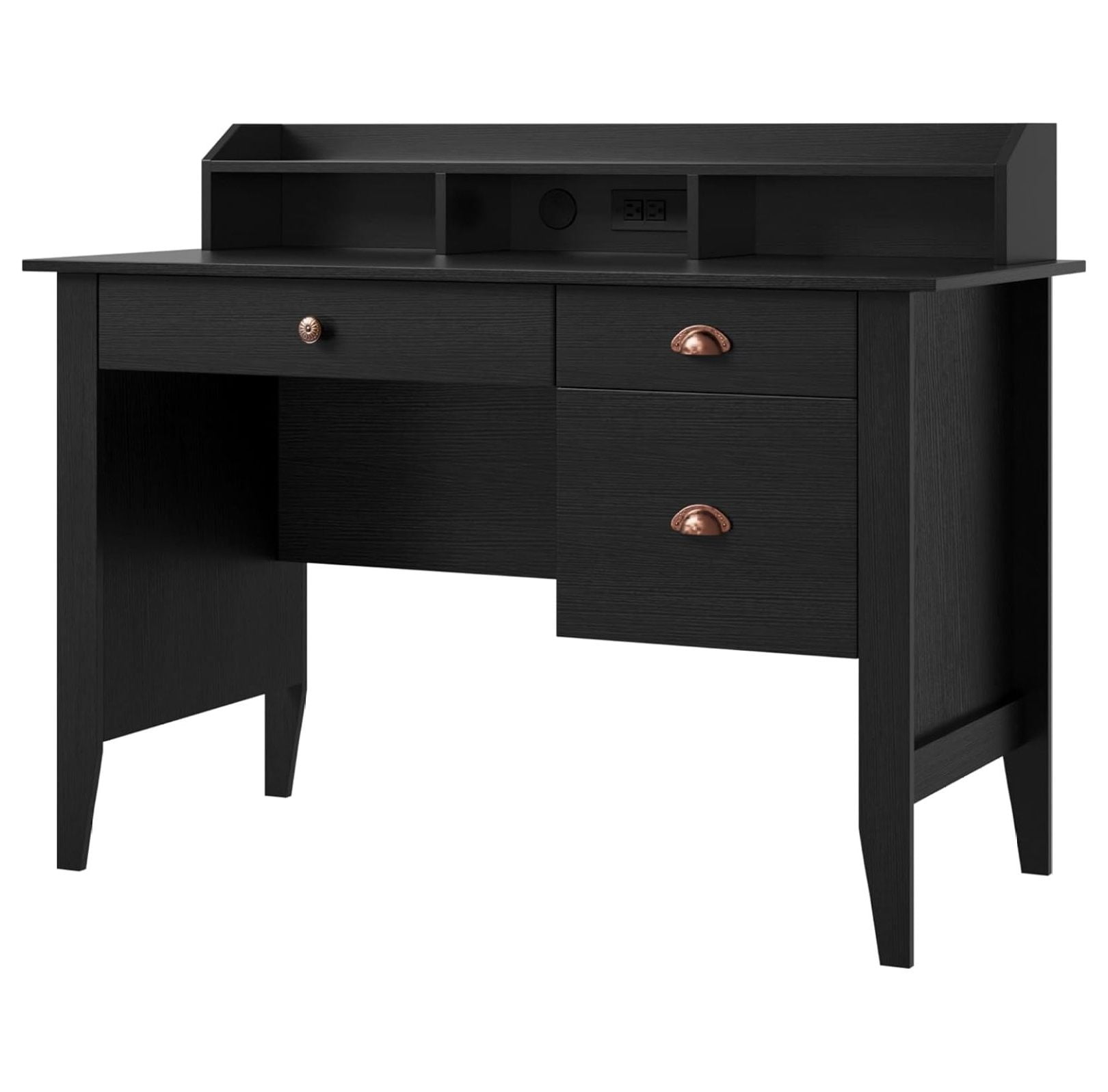 Computer Desk with Storage Drawers & USB Charging Port, Home Office ...