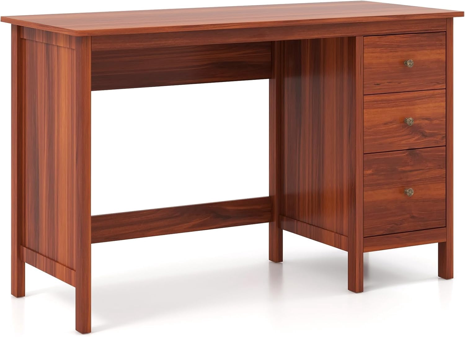 Computer Desk with Storage Drawers Wood Student Table for Bedroom, Work ...