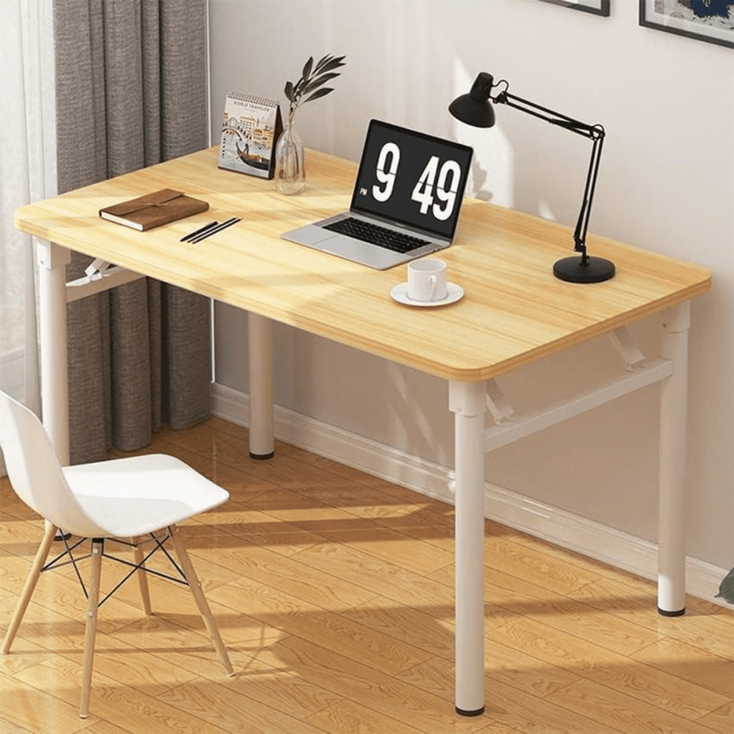 Computer Desk Study Table No Assembly Required Writing Computer Desk Space Saving Folding Desk ...