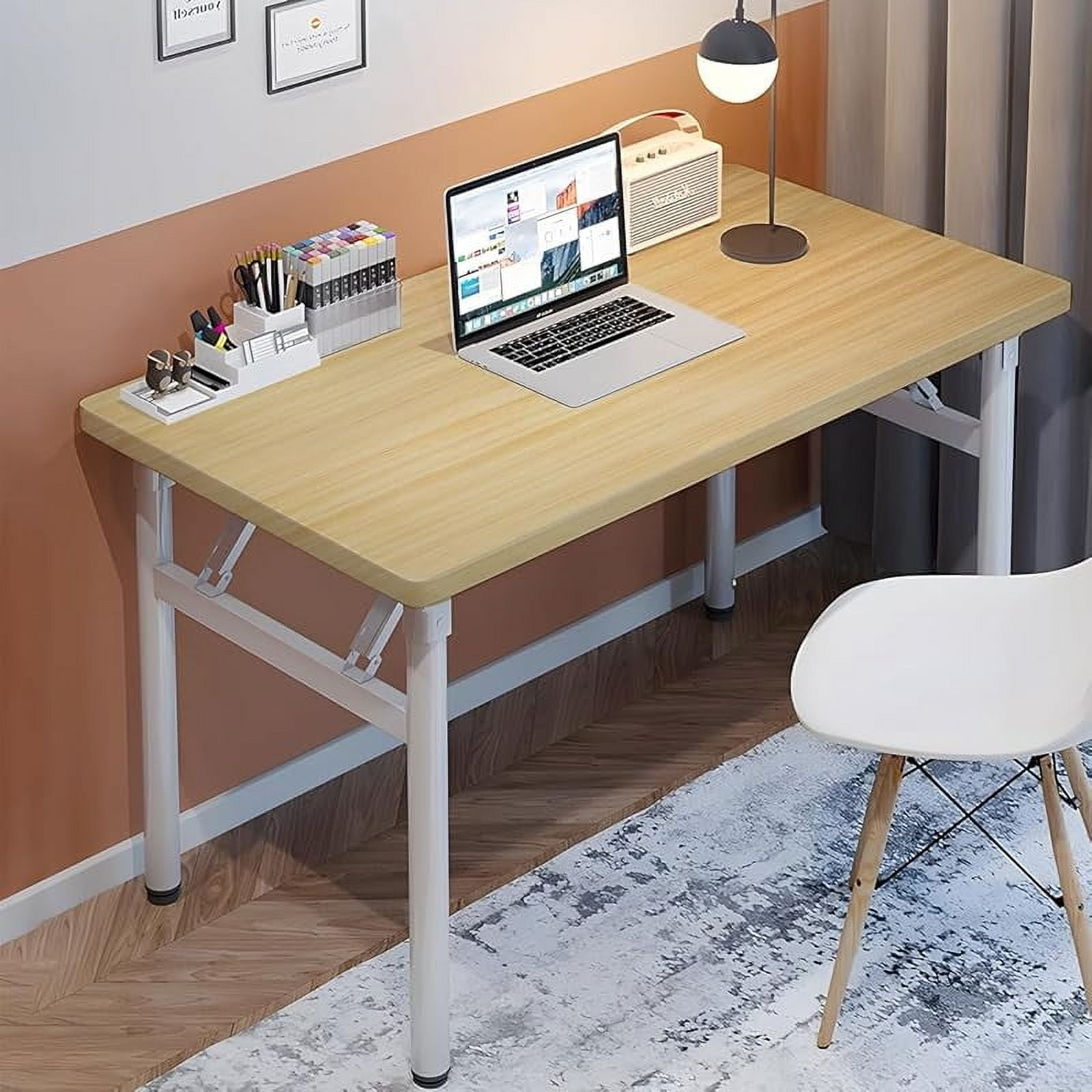 Computer Desk Study Table No Assembly Required,Writing Computer Space Saving Folding Table for ...