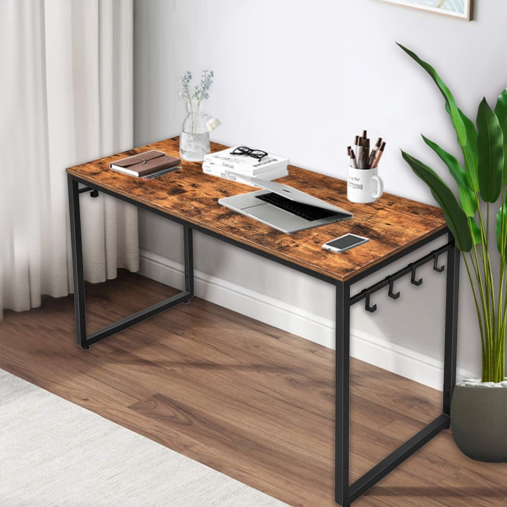 Computer Desk Writing Table for Home Office, 55 Inch Industrial Office ...