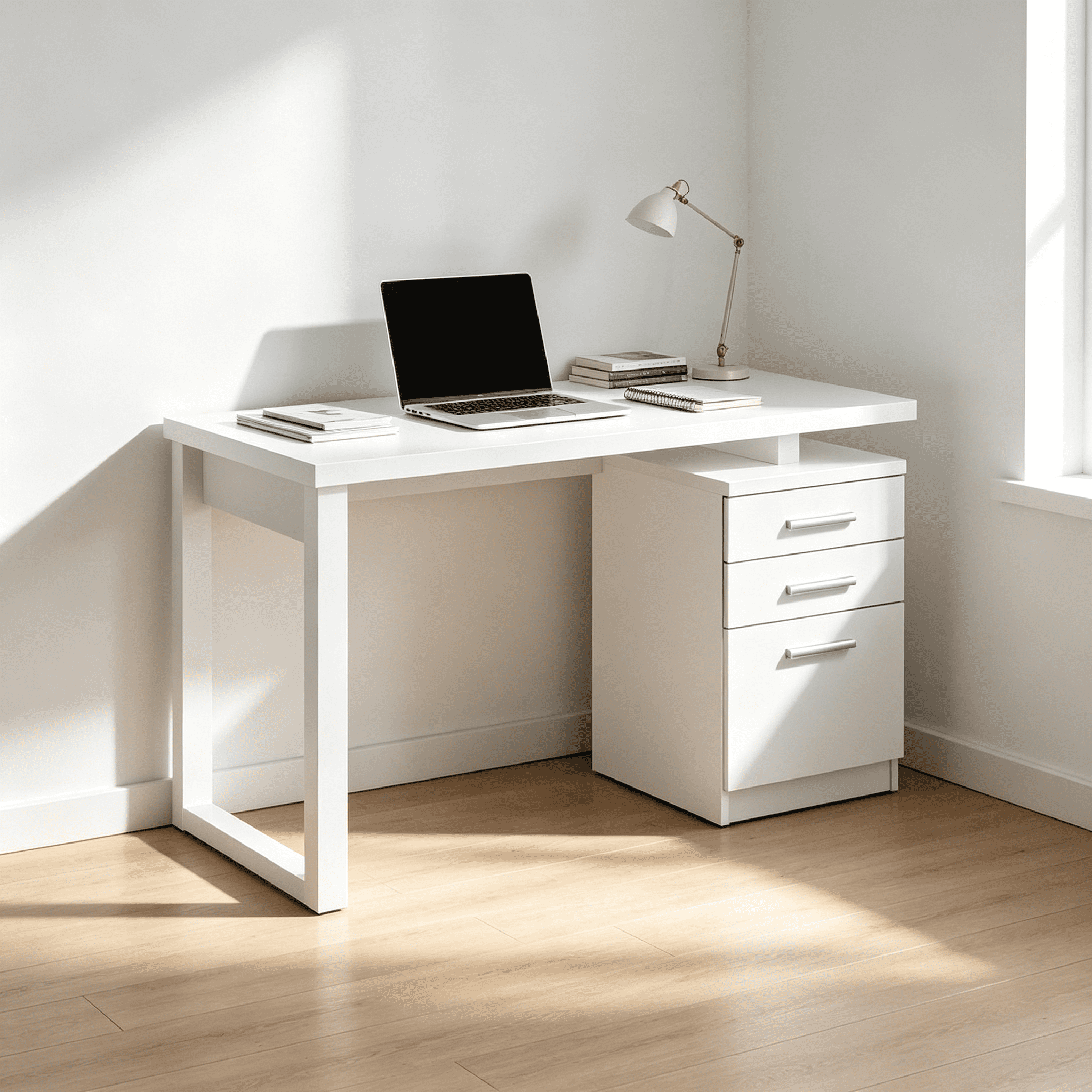 Computer Desk with 3 Storage Drawers, Reversible Left or Right Setup ...