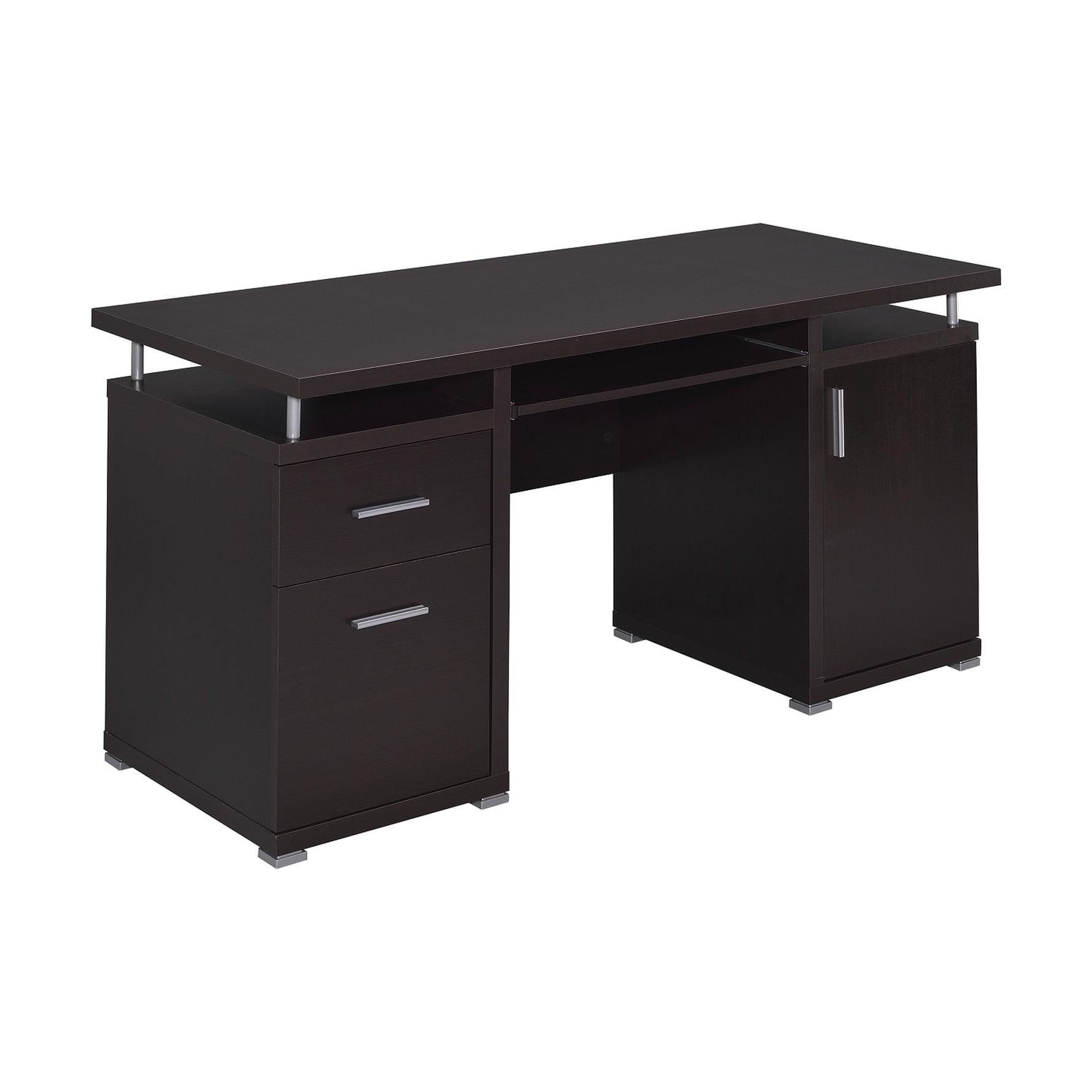 Computer Desk with Adjustable Shelf and Keyboard Tray | In Office ...
