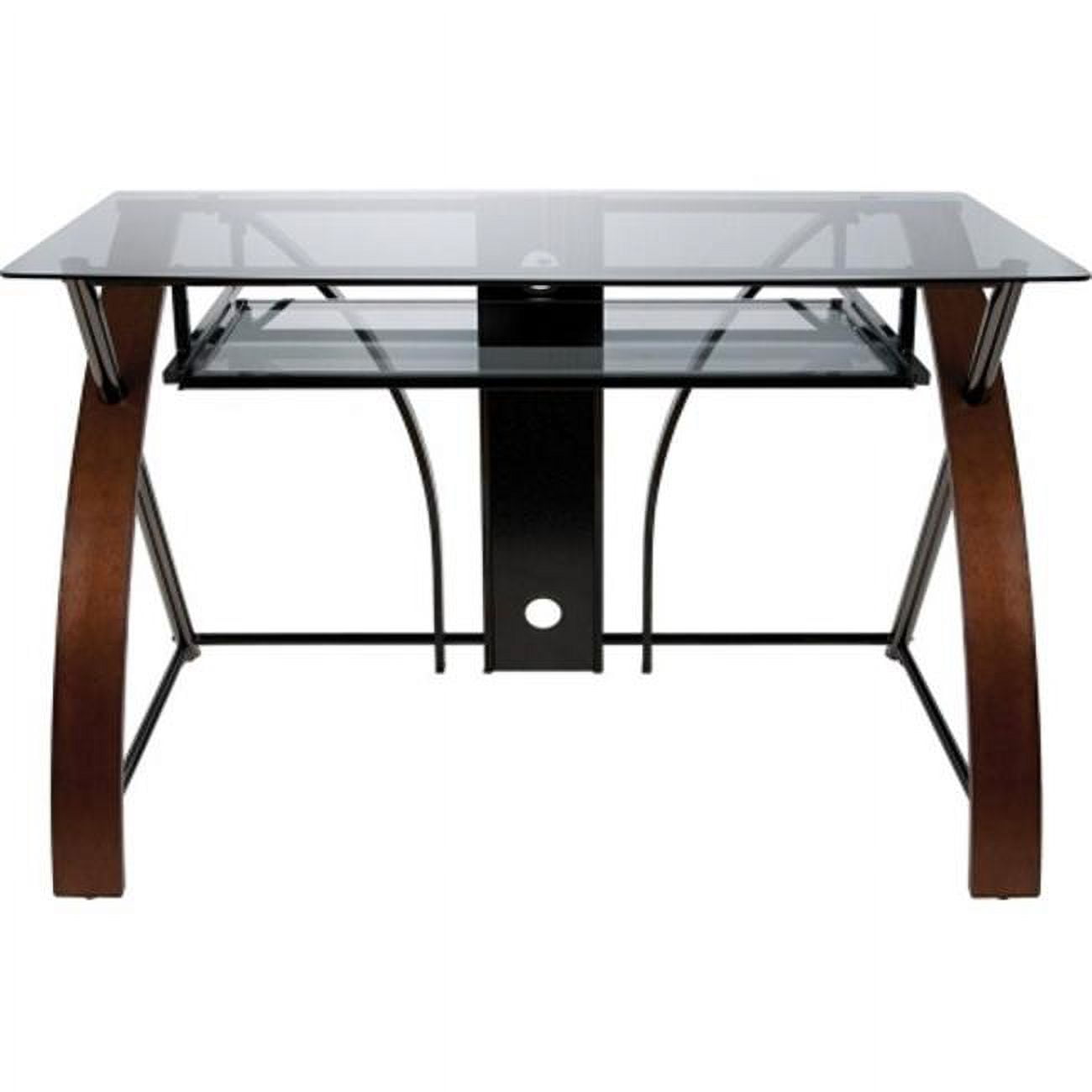 Computer Desk with Curved Wood - Walmart.com