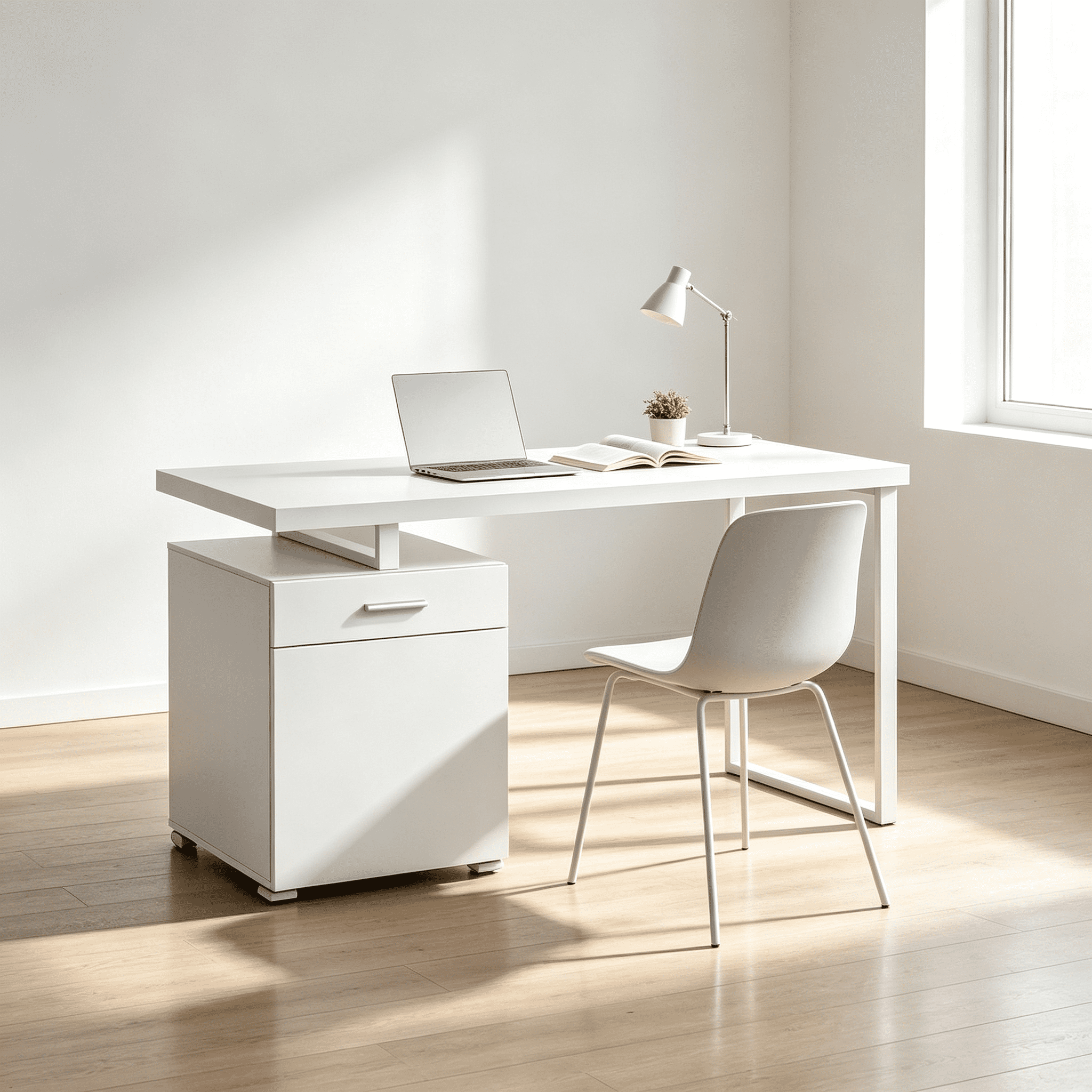 Computer Desk with Drawer and Storage Compartment, Reversible Left or ...