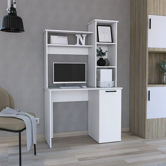 Computer Desk with Hutch | Large Workspace for Office Computing ...