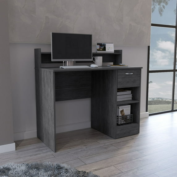 Computer Desk with Open Shelf and Drawer | Spacious Surface for Work ...