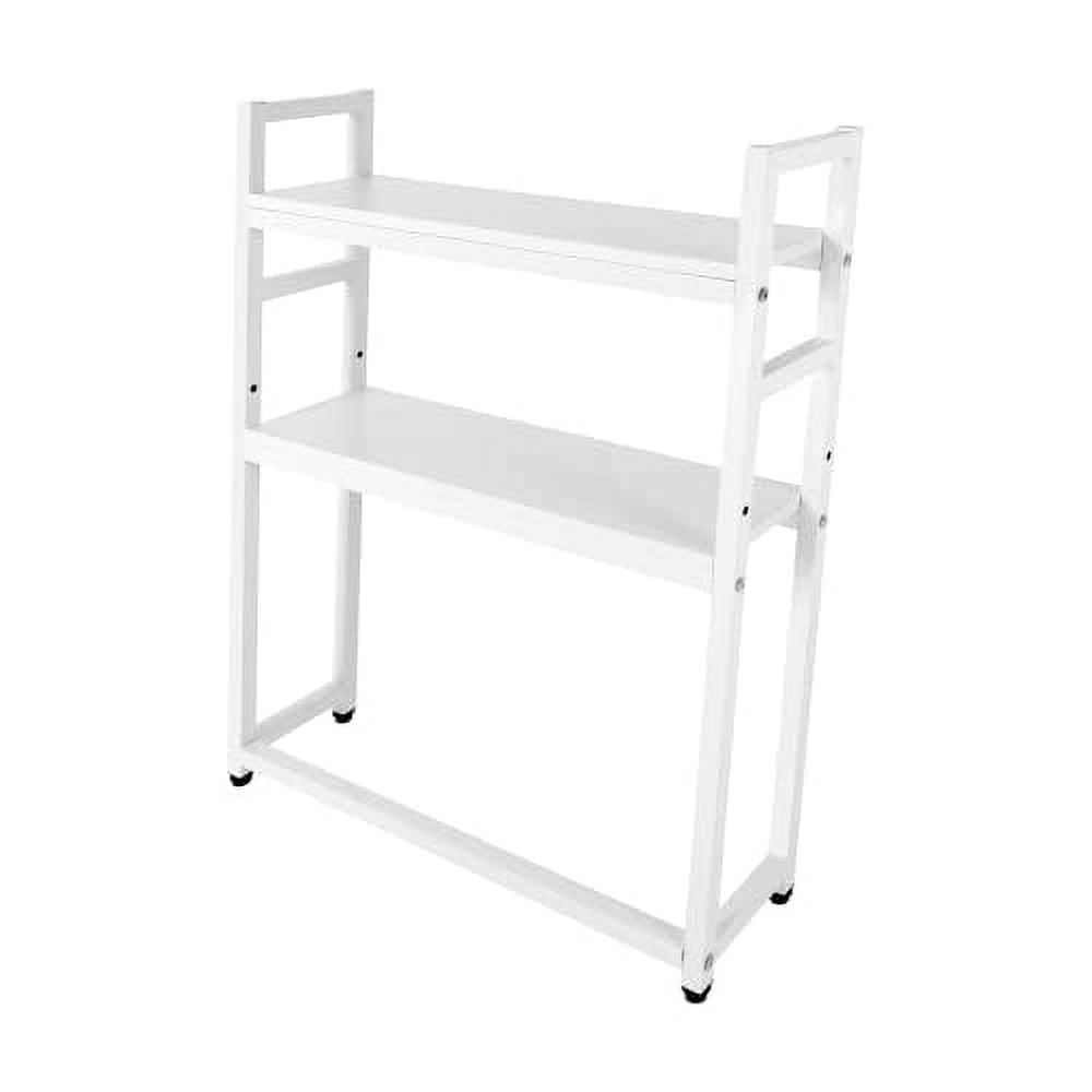 Computer Desktop Bookcase, 2-Tier Desk Hutch, Multipurpose Countertop ...